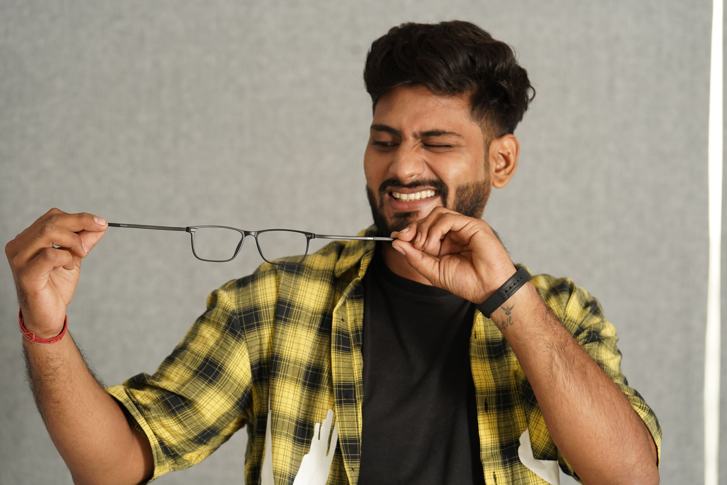 B-Airflex Full Tr Square Frame Unisex Eyeglasses - bchashmavala