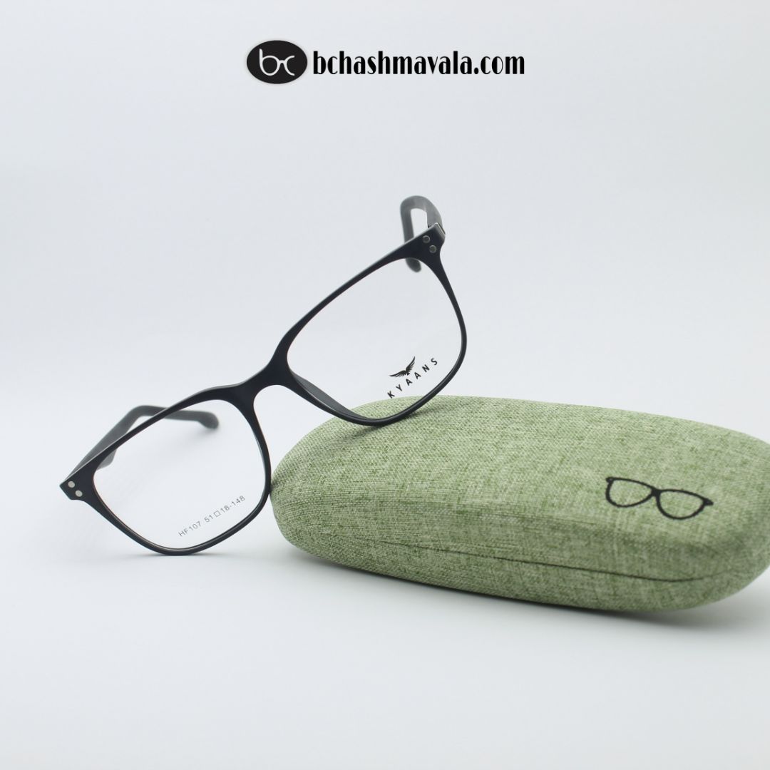 KYAANS BLACK WAYFARER Eyeglasses BY BC. - bchashmavala