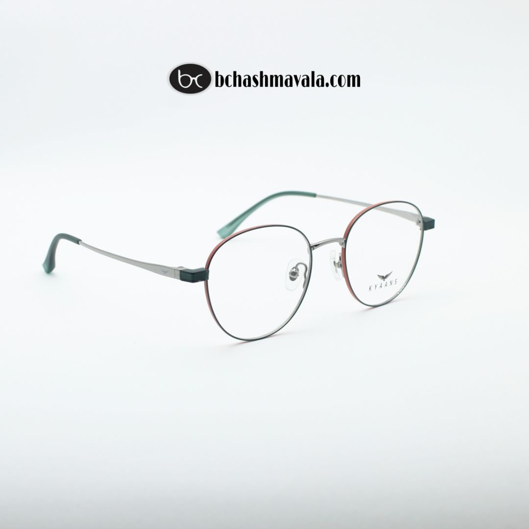 KYAANS Full Rim funky Eyeglasses BY BC. (green-orange) - bchashmavala